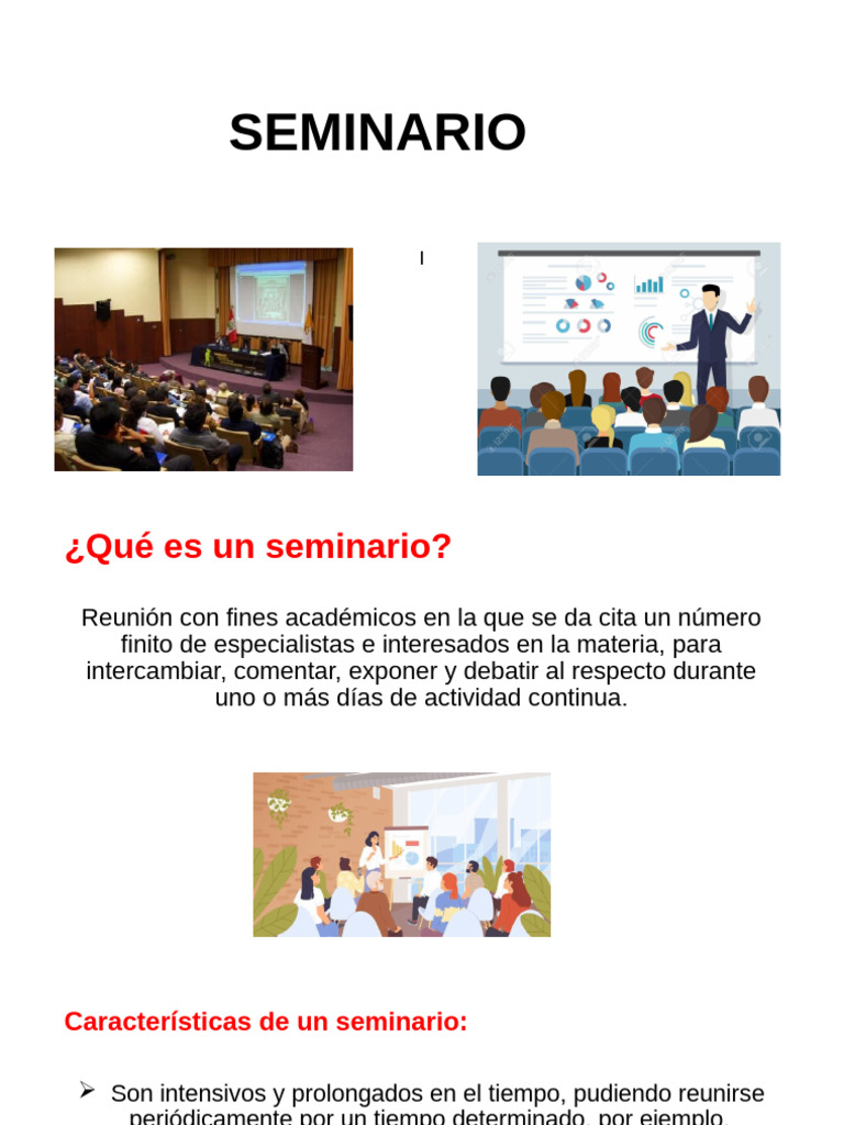 Tipos y características de seminarios | PDF | Seminario