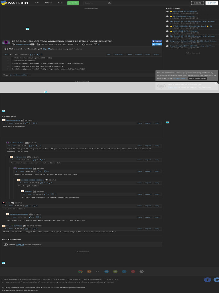 FE ROBLOX JERK OFF TOOL ANIMATION SCRipt | PDF | Software | Software ...