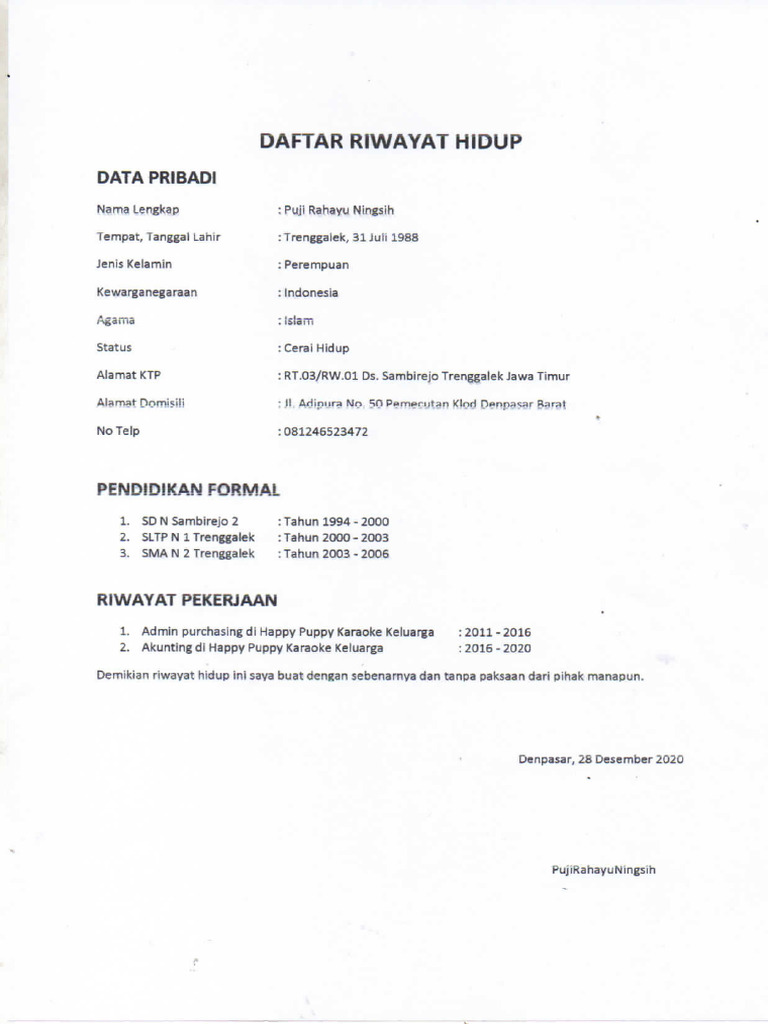 JOBSTREETEXPRESS PujiRahayuNingsih Resume 20240322 | PDF