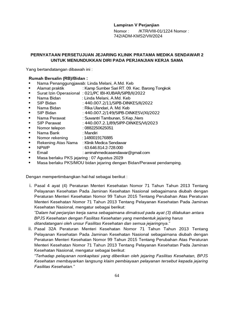 Lampiran V Jejaring Praktek Bidan-Kms 2 | PDF