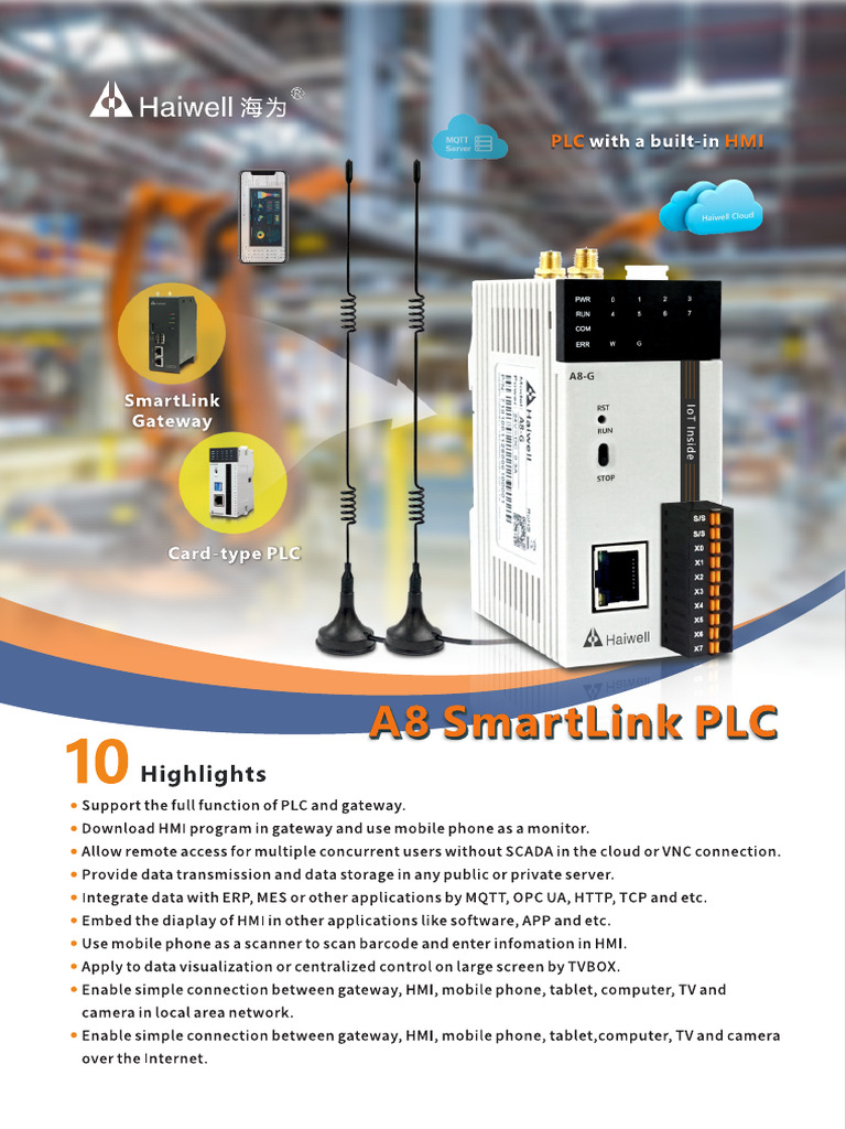 Haiwell A8 SmartLink PLC Catalog1204 | PDF