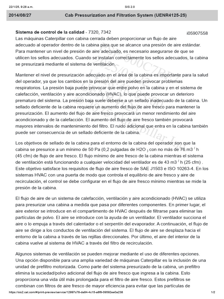 Sistema de Presurización y Filtración de Cabina | PDF | Ventilación (Arquitectura)