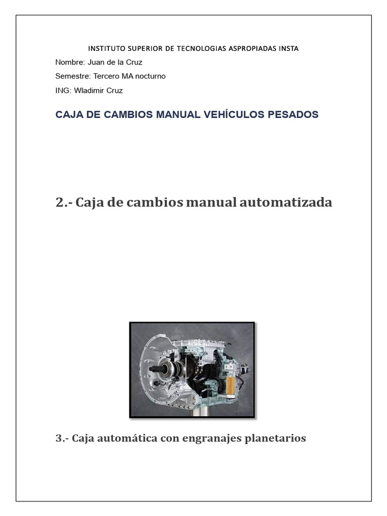 Cajas de Transmisiones Pesadas | PDF | Transmisión manual | Embrague