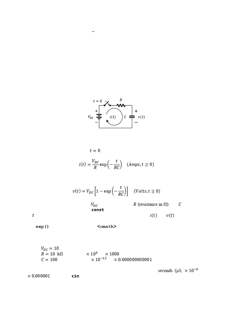 ECE 2305 - Programming Project 01 | PDF | Capacitance | Electronic Engineering