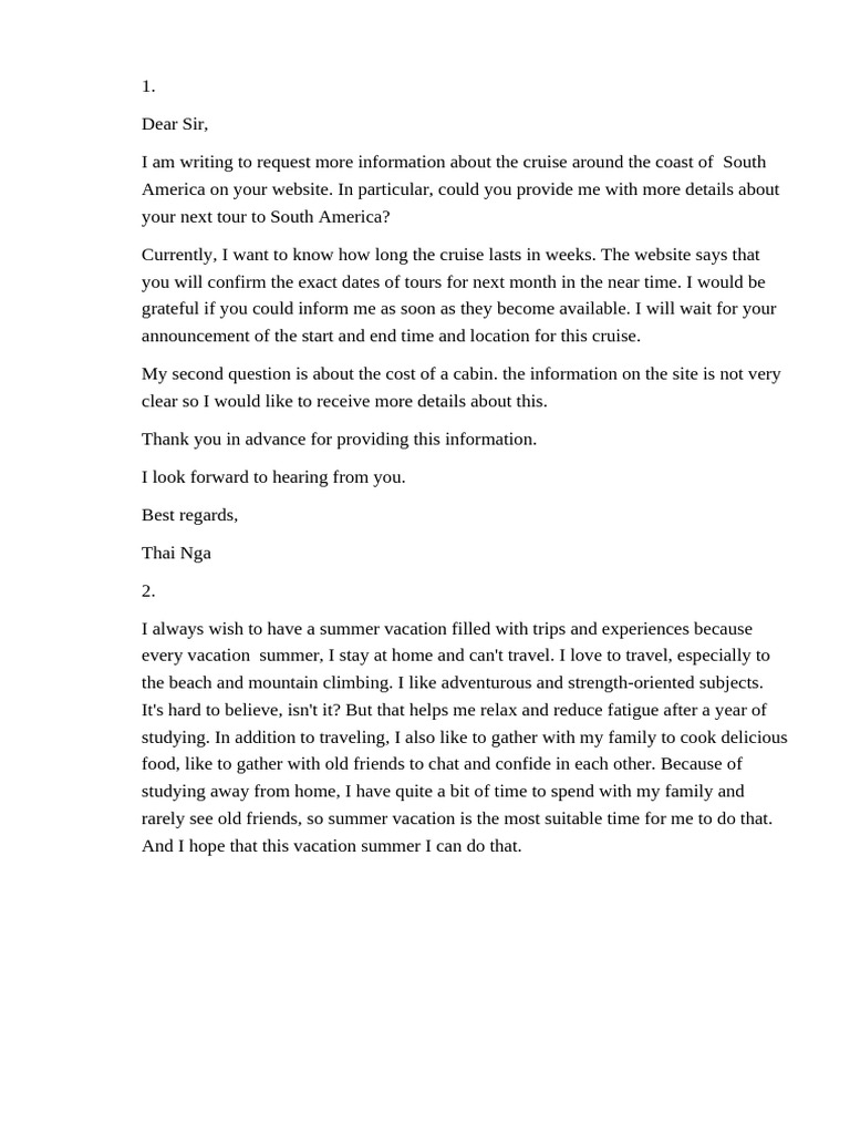 Travel Enthusiast's Summer Plans | PDF