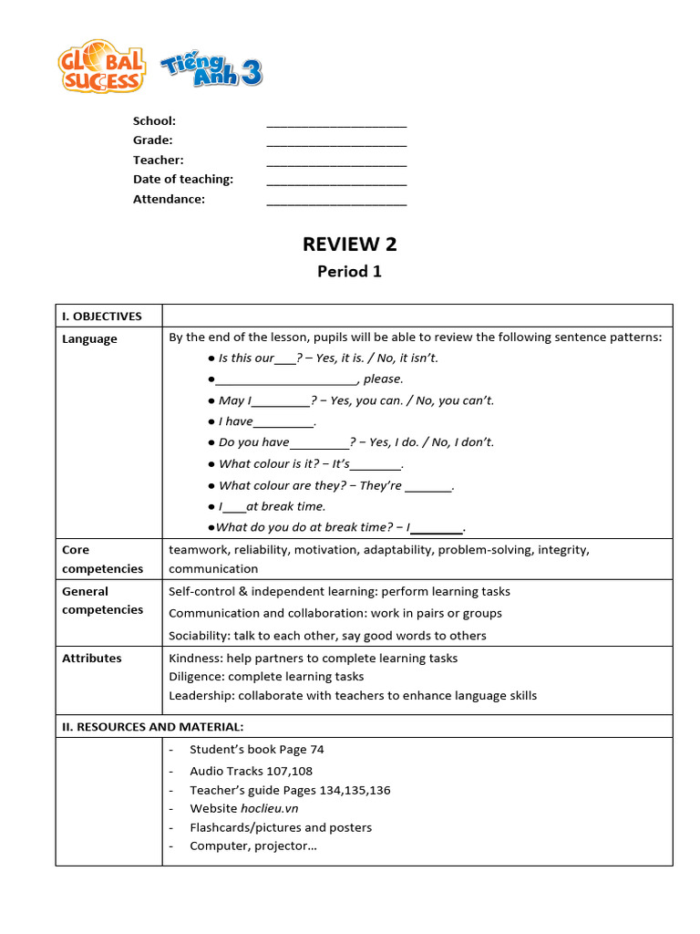 TA3_GA_Review 2 | PDF | Teachers | Learning