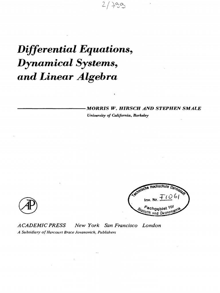 Differential Equations and Dynamical Systems | PDF | Stability Theory ...