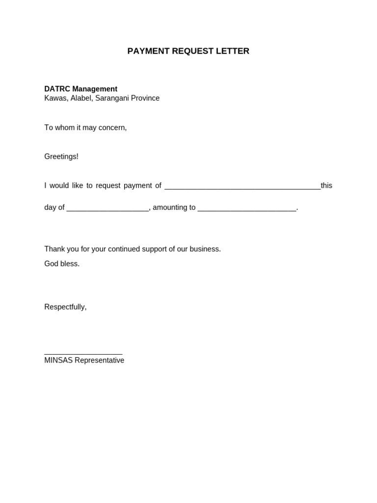 Payment Request Notice | PDF