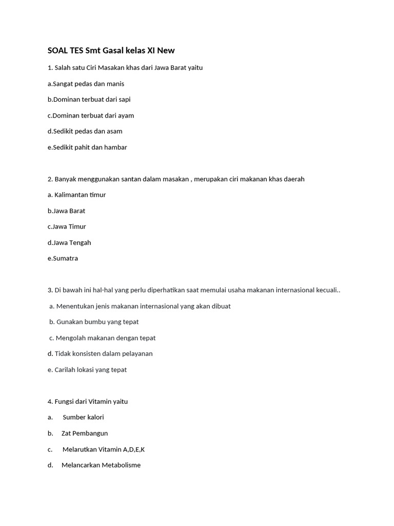 PKWU SOAL Smt Gasal kelas XI New 2023-2024 | PDF