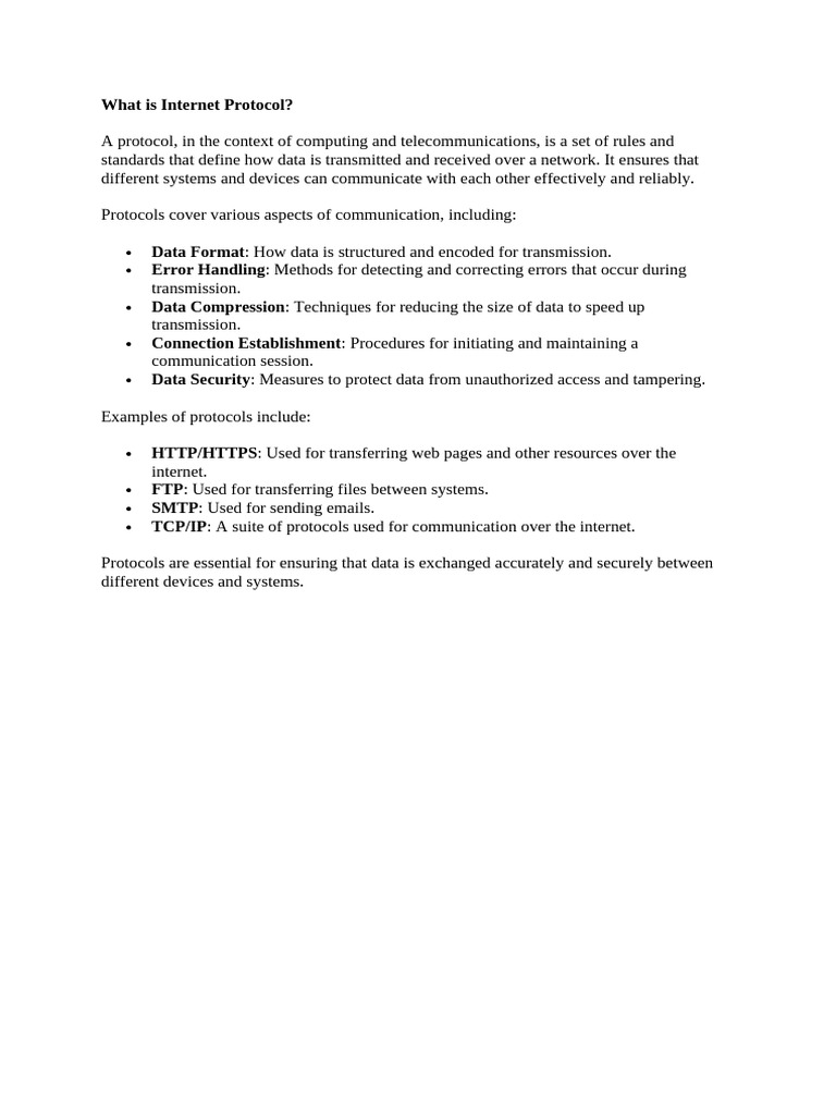 What Is Internet Protocol | PDF