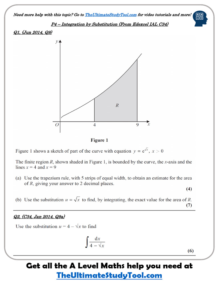 A Level Maths: Integration by Substitution | PDF