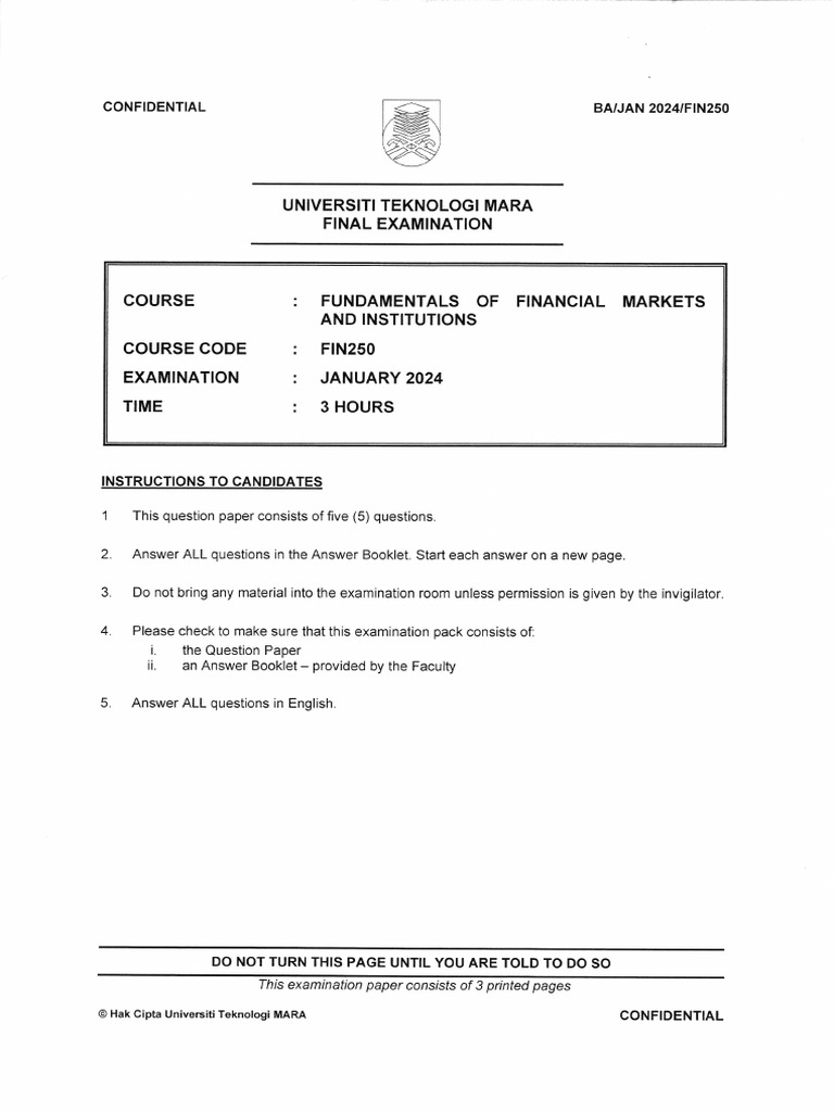 Fin250 Jan 2024 | PDF