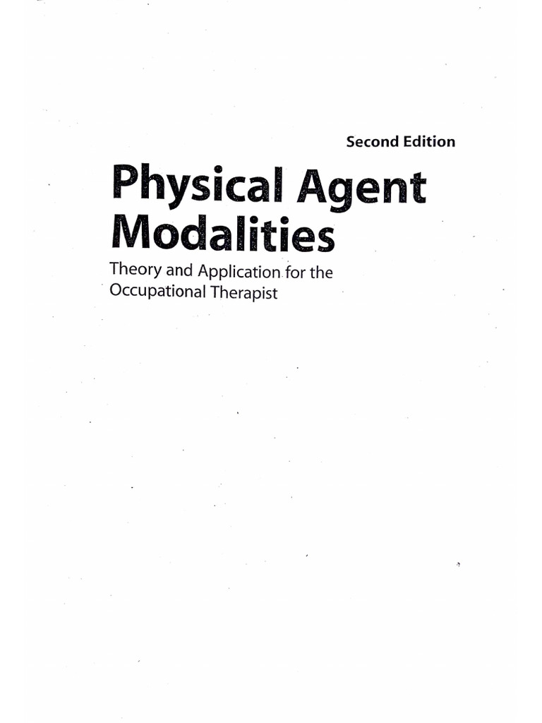 Bracciano (2008) - Physical Agent Modalities, Theory and Application ...
