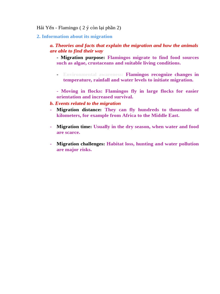 Flamingo Migration Patterns Explained | PDF