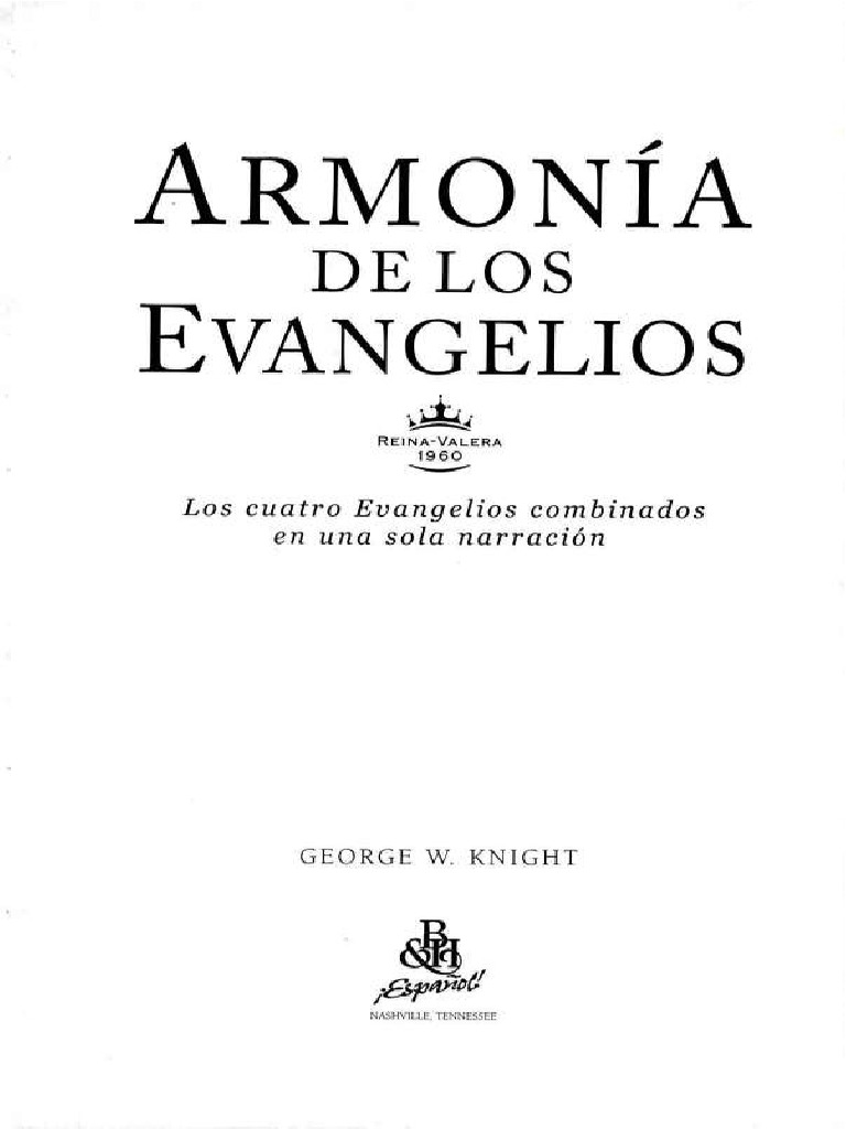 George W. Knight - Armonia de Los Evangelios | PDF