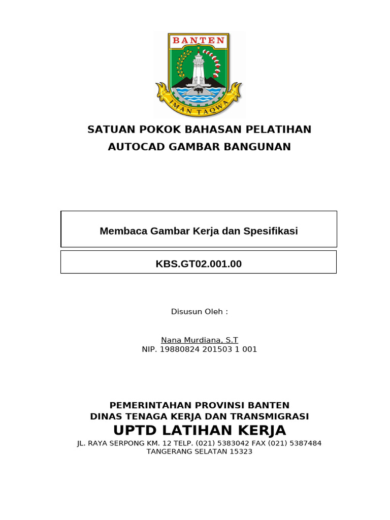 SPBP - Membaca Gambar Kerja Dan Spesifikasi | PDF