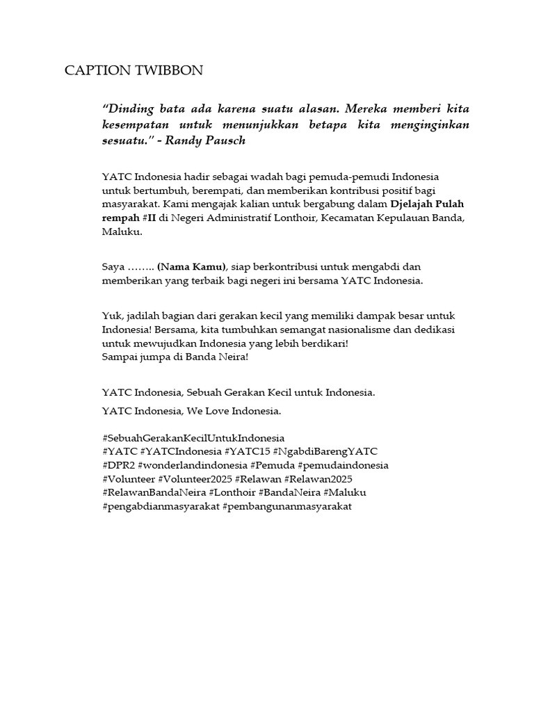 Caption Twibbon 1 | PDF