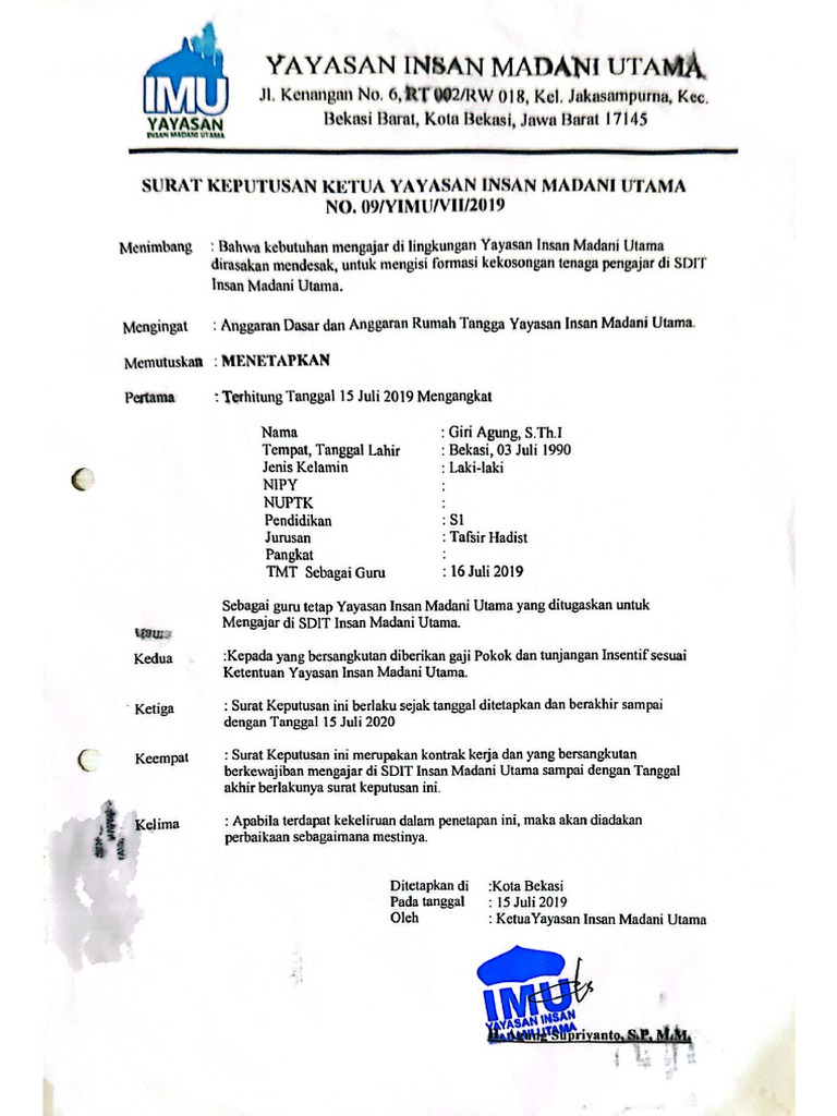 SK TMT Giri Agung | PDF