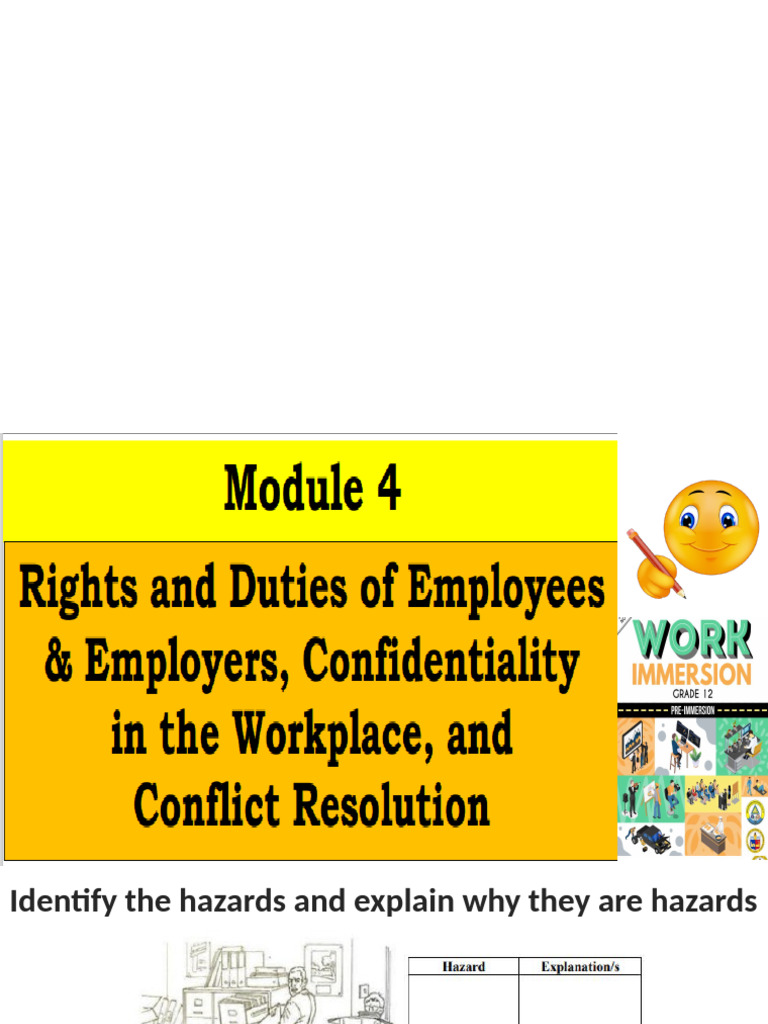 Work Immersion Module 4 | PDF