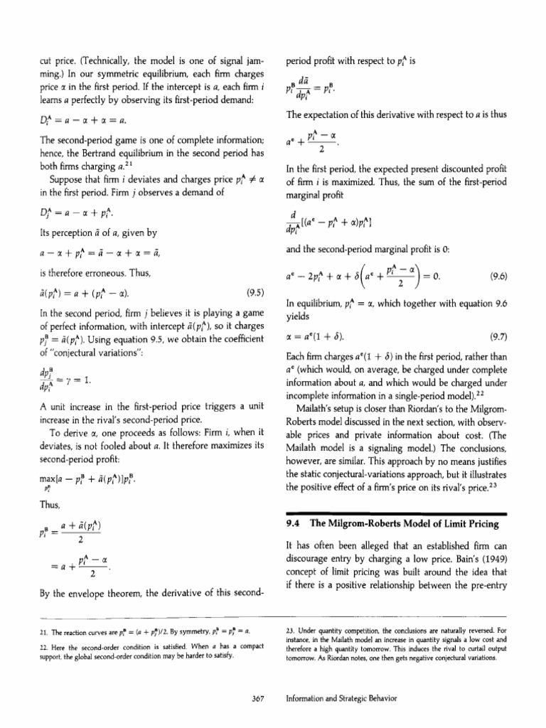 Milgrom y Roberts - Tarea - 1-5 | PDF | Economic Equilibrium | Monopoly