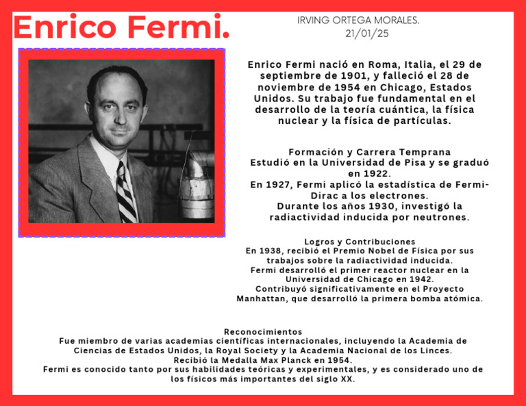 Enrico Fermi: Pionero de la Física Moderna | PDF