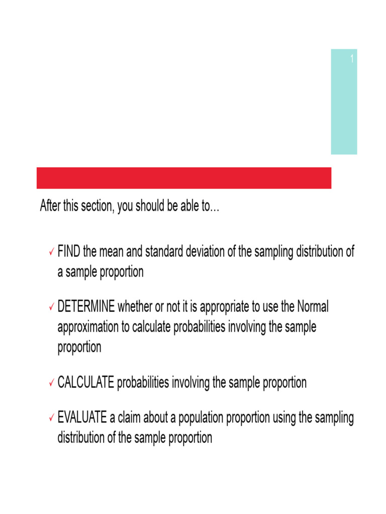 AP Stats 7.2 Sampling Proportions | PDF | Normal Distribution | Estimator