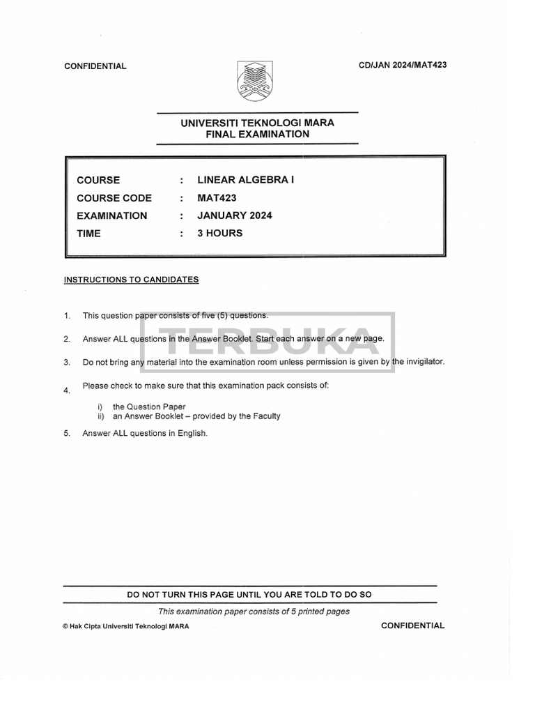 MAT423 JAN24 | PDF