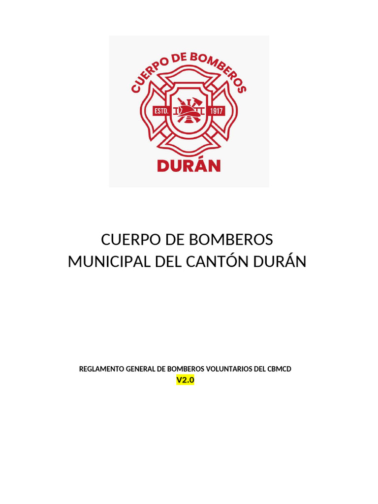 Reglamento Voluntarios CBMD - 2025 | PDF | Oficial (Fuerzas Armadas ...