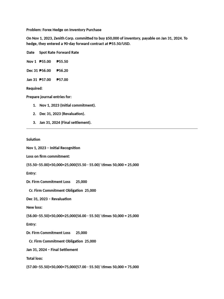 Problem 2 - Forex Accounting | PDF