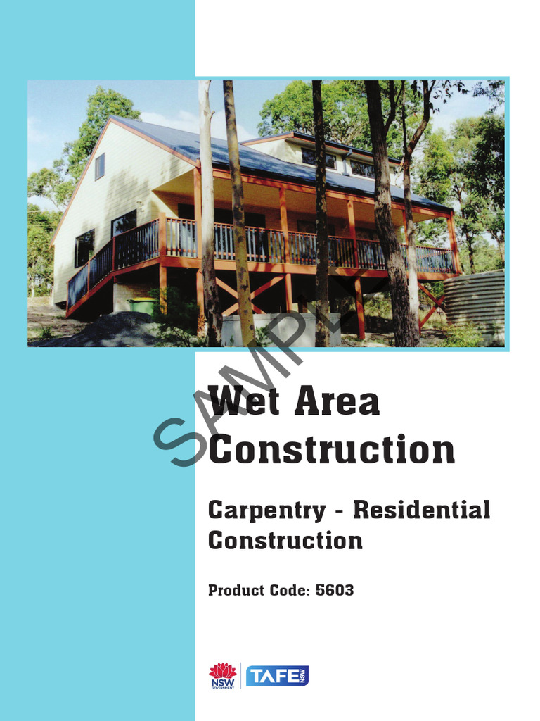 PROMO - TAFE Wet Area Construction 5603 | PDF | Drywall | Wall