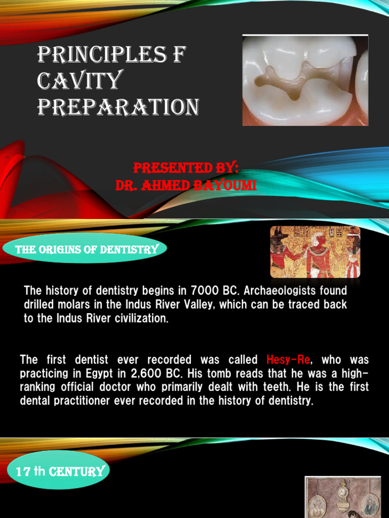 6 Principles of Cavity Preparation | PDF | Human Tooth | Tooth Enamel