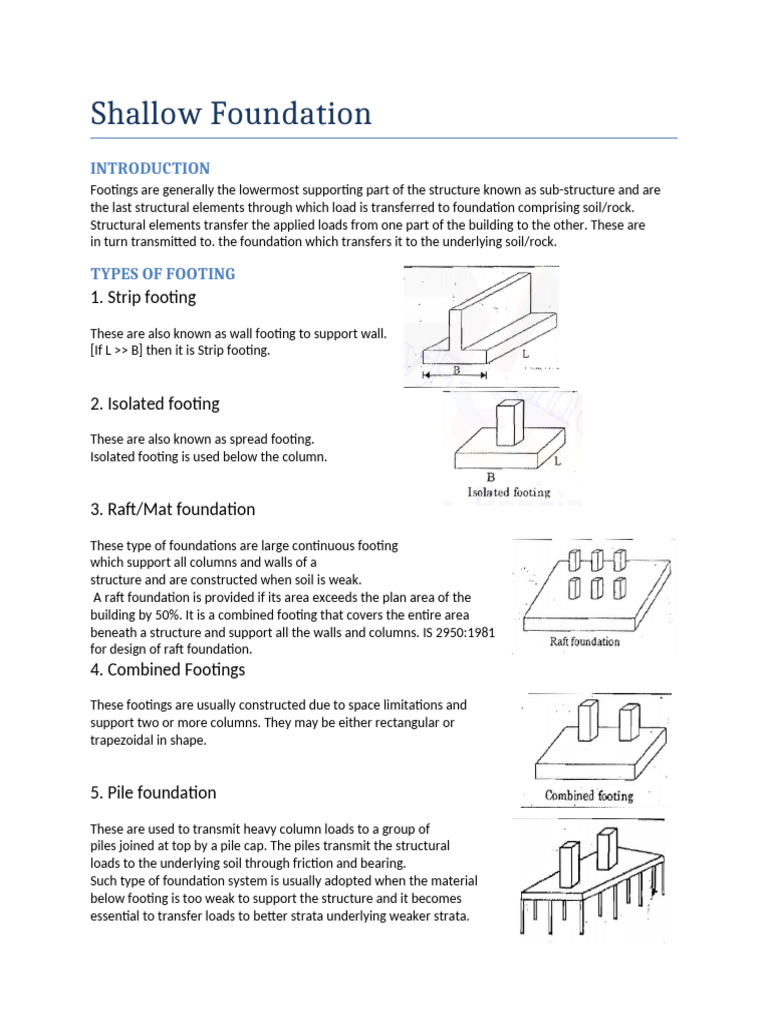 Shallow Foundation | PDF | Foundation (Engineering) | Deep Foundation