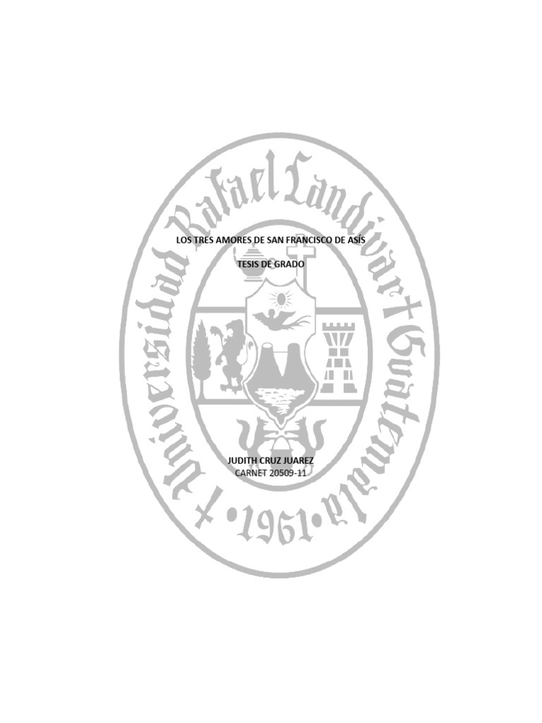Los Tres Amores de San Francisco (Encarnación, Pasión y Eucaristía ...