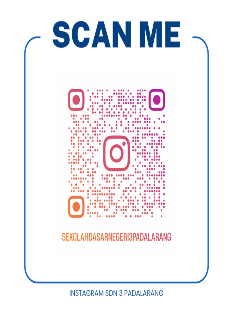 Blue and White Modern Scan Me Instagram Post | PDF