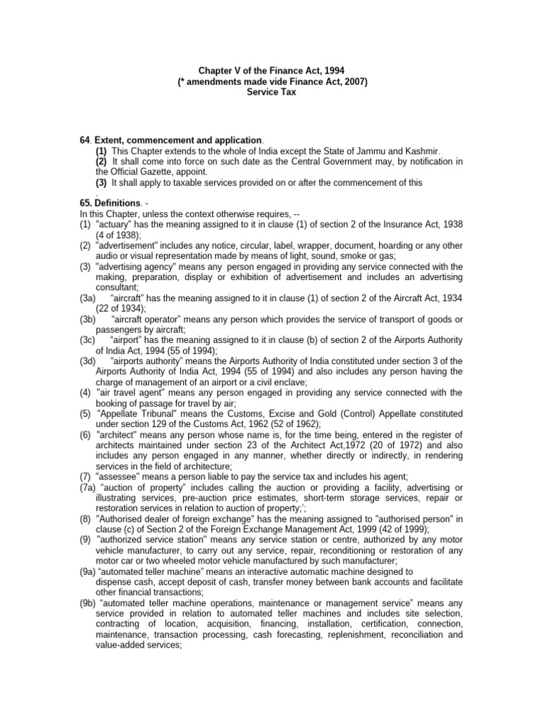 Chapter V of The Finance Act | PDF | Franchising | Banks