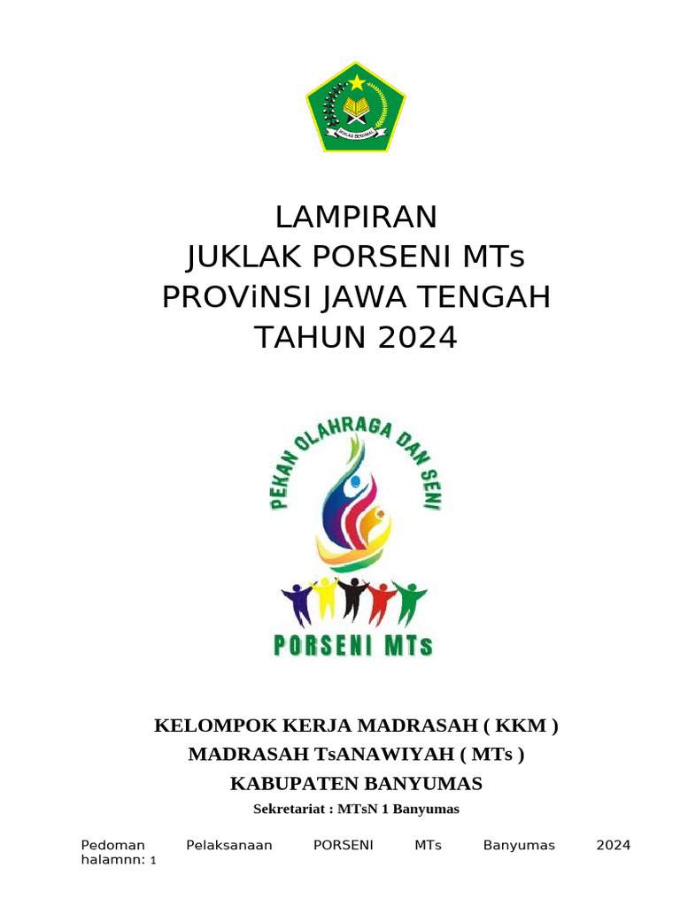 JUKNIS LOMBA MTQ PORSENI MTs 2024 | PDF