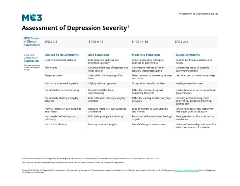 Assessment of Depression Severity PDF | PDF | Major Depressive Disorder ...