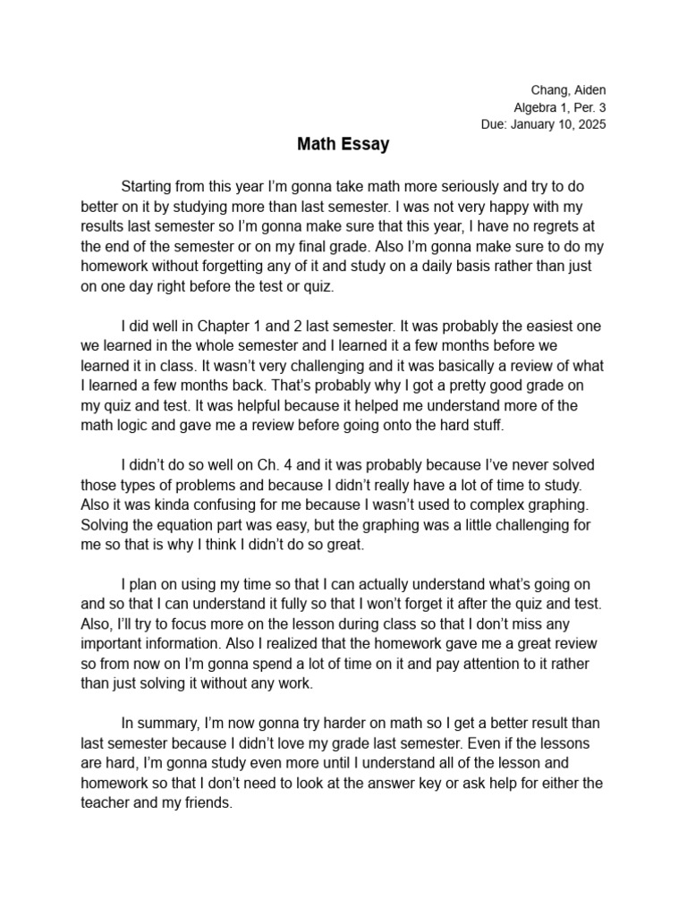 Math Essay | PDF