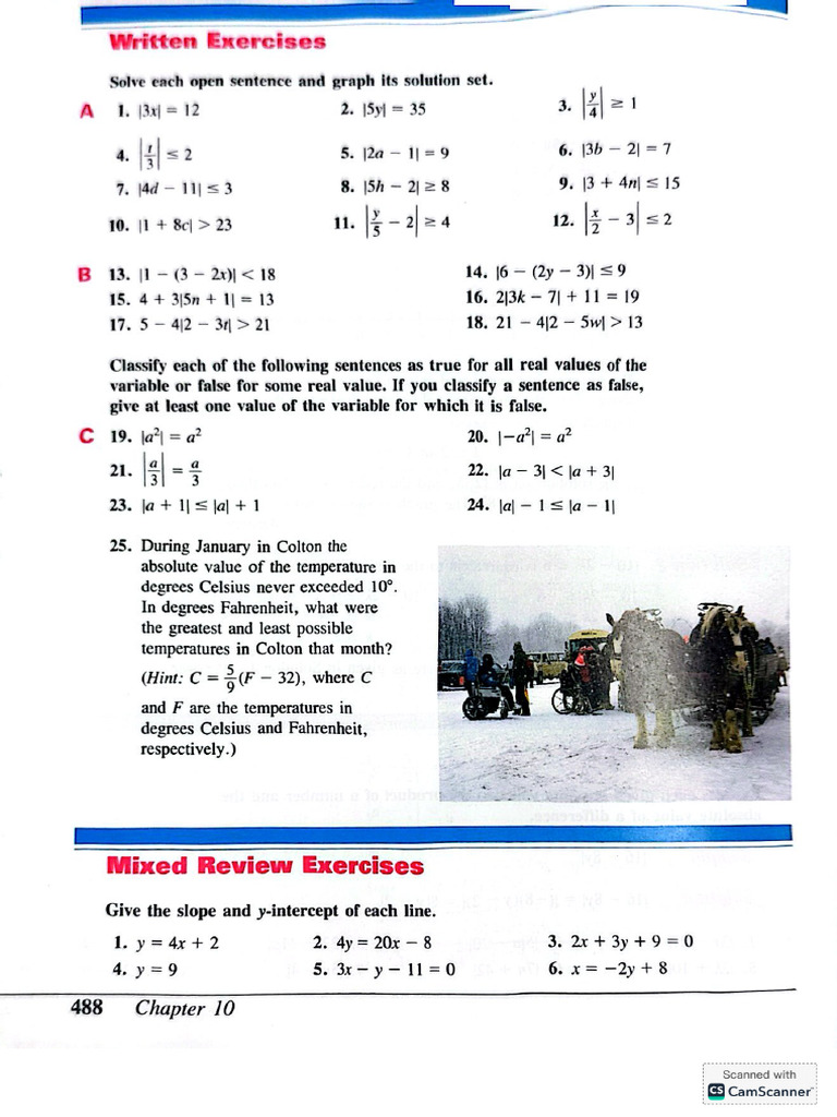 Algebra Textbook Absolute Value | PDF