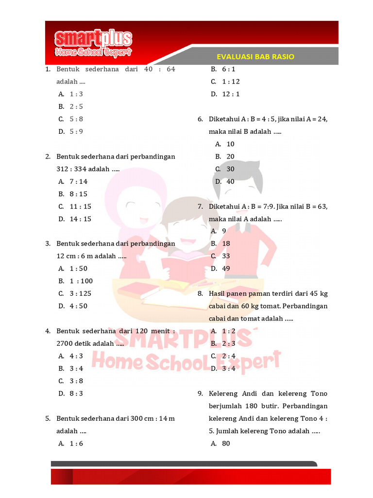 Evaluasi Perbandingan Rasio Matematika | PDF
