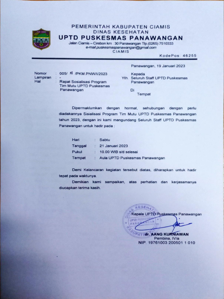 Sosialisasi Program Mutu | PDF