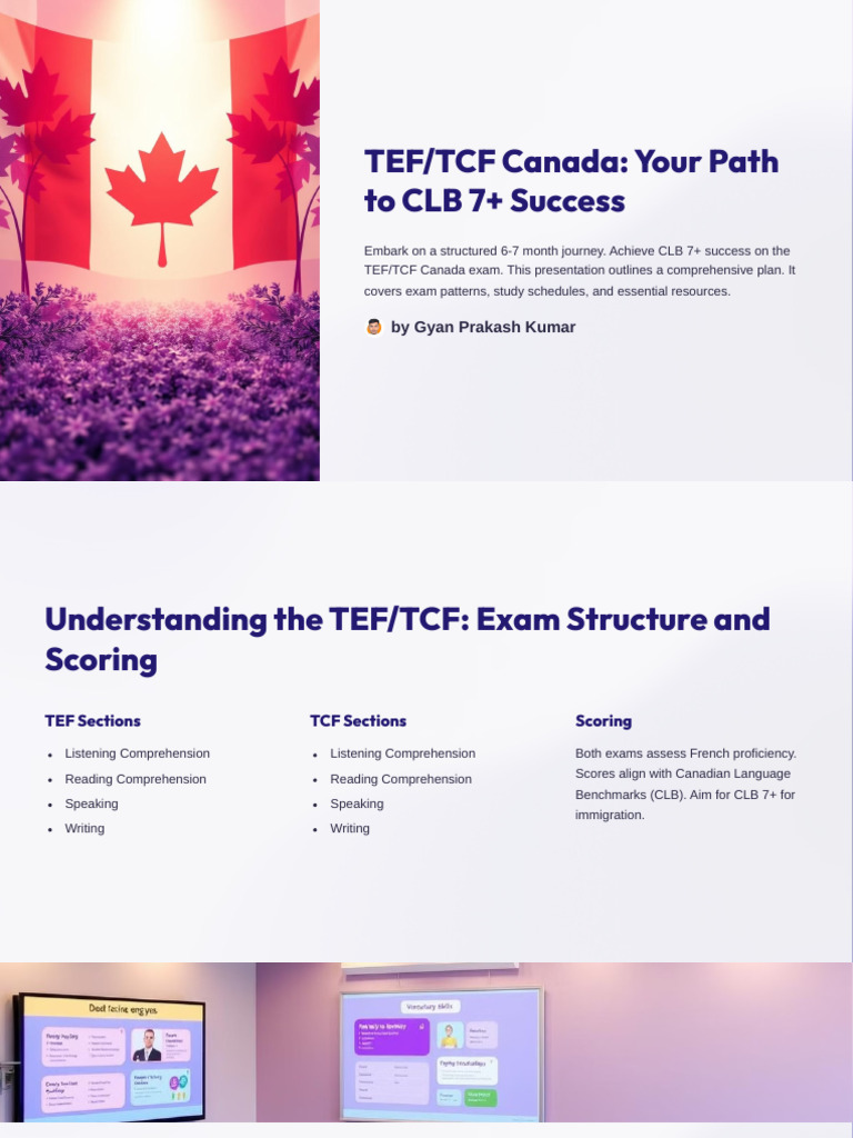 TEF-TCF Canada Exam-Roadmap | PDF | Reading Comprehension | Vocabulary