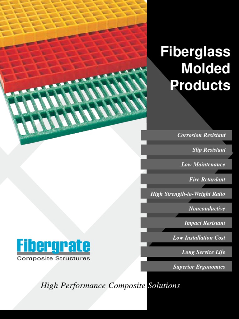 Fibergate Molded Grating | PDF | Fibre Reinforced Plastic | Corrosion