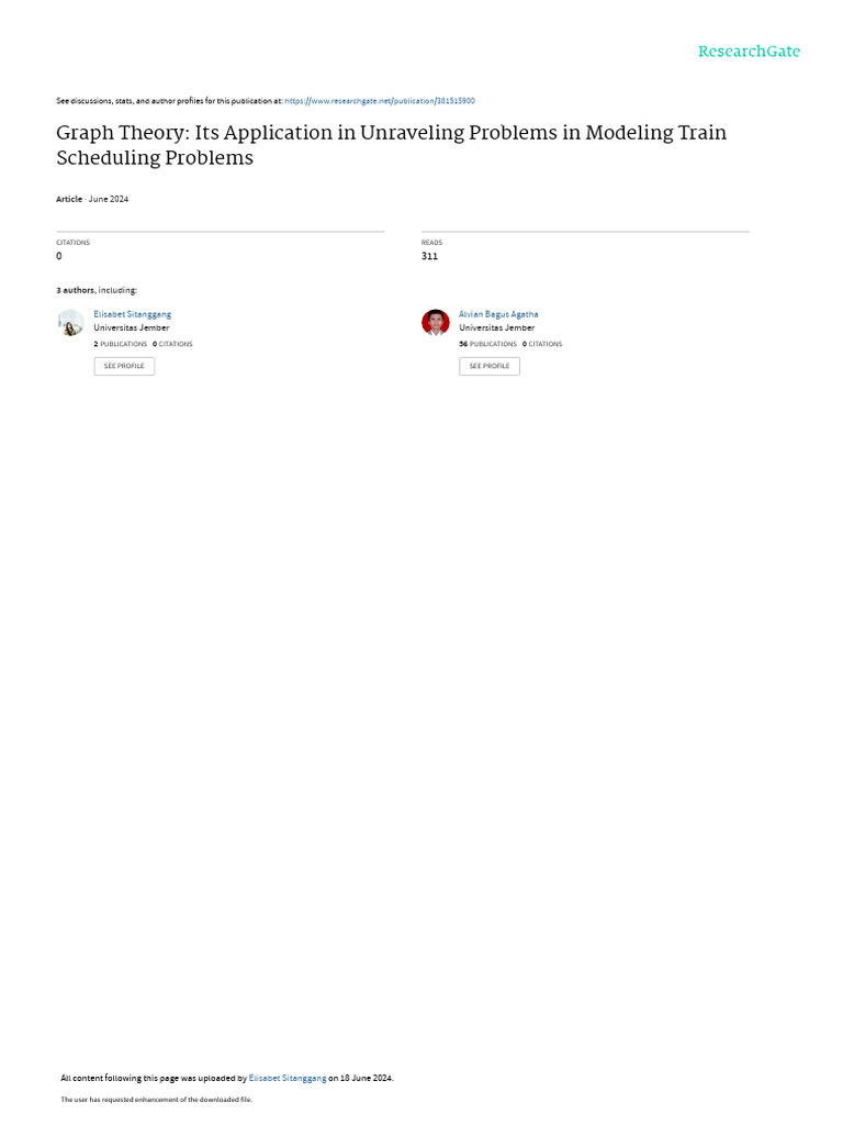 Graph Theory Its Applicationin Unraveling Problemsin Modeling Train | PDF | Machine Learning ...