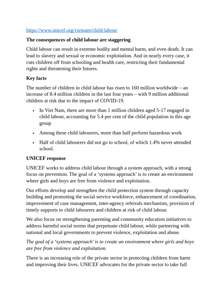 Child Labor | PDF | Child Labour | Child Protection