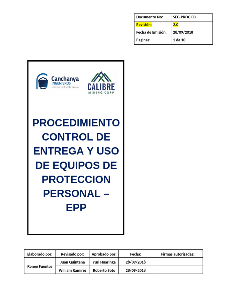 Control de EPP en Minería Subterránea | PDF | Seguridad y salud ocupacional | La seguridad