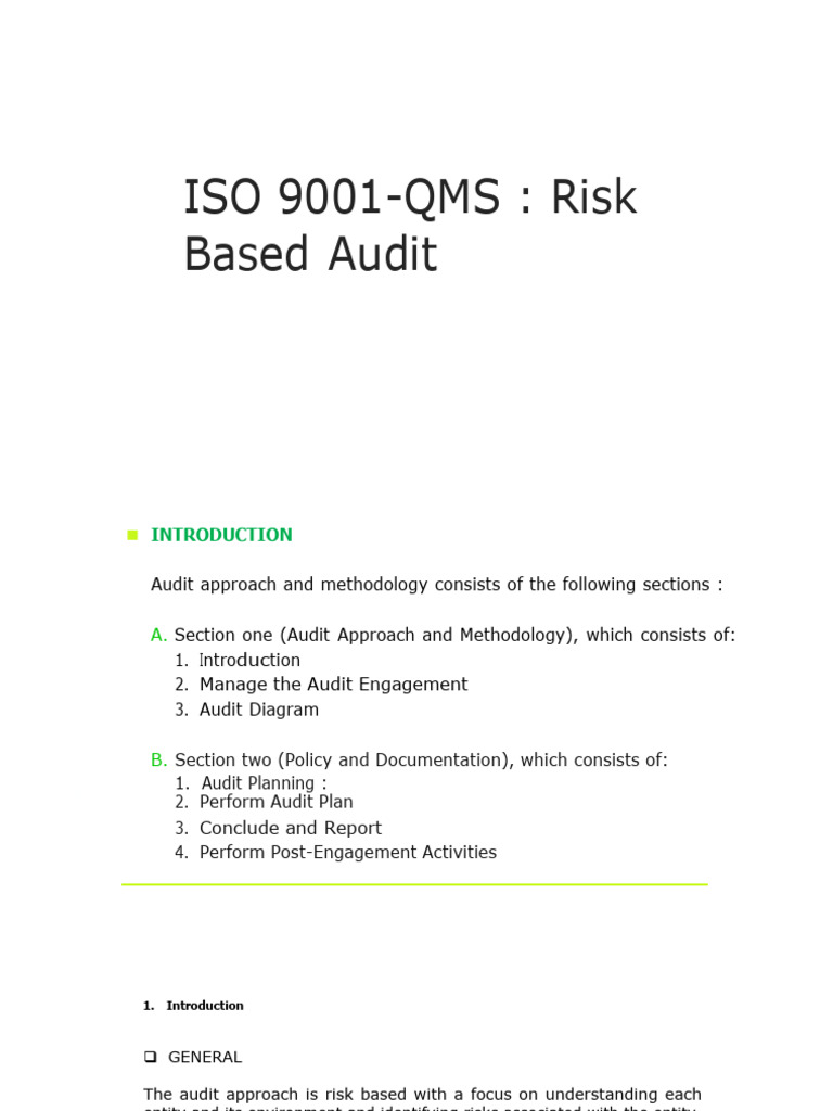 ISO 9001 Risk-Based Audit Methodology | PDF | Audit | Internal Control