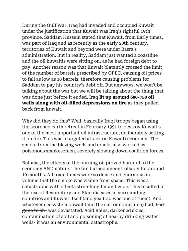 Kuwait Oil Fires | PDF