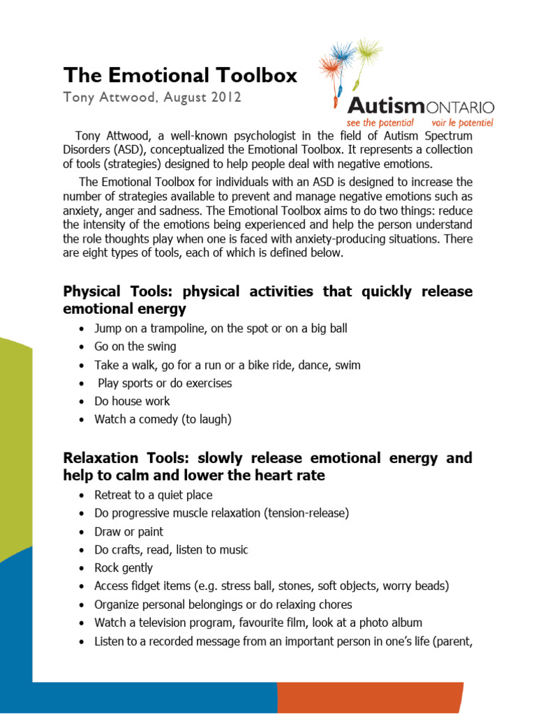 The Emotional Toolbox | PDF | Autism | Emotions