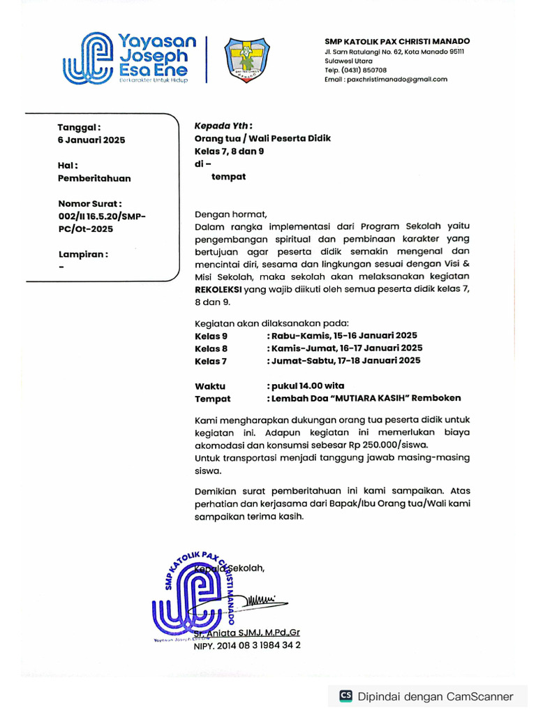 Surat Rekoleksi | PDF